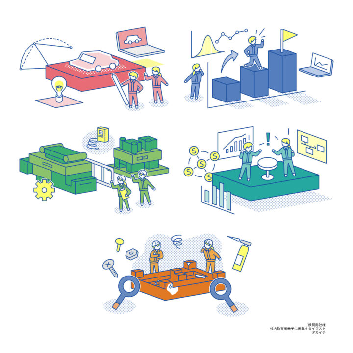 鉄鋼商社様 社内教育用冊子掲載イラスト - イラストレーターズ通信