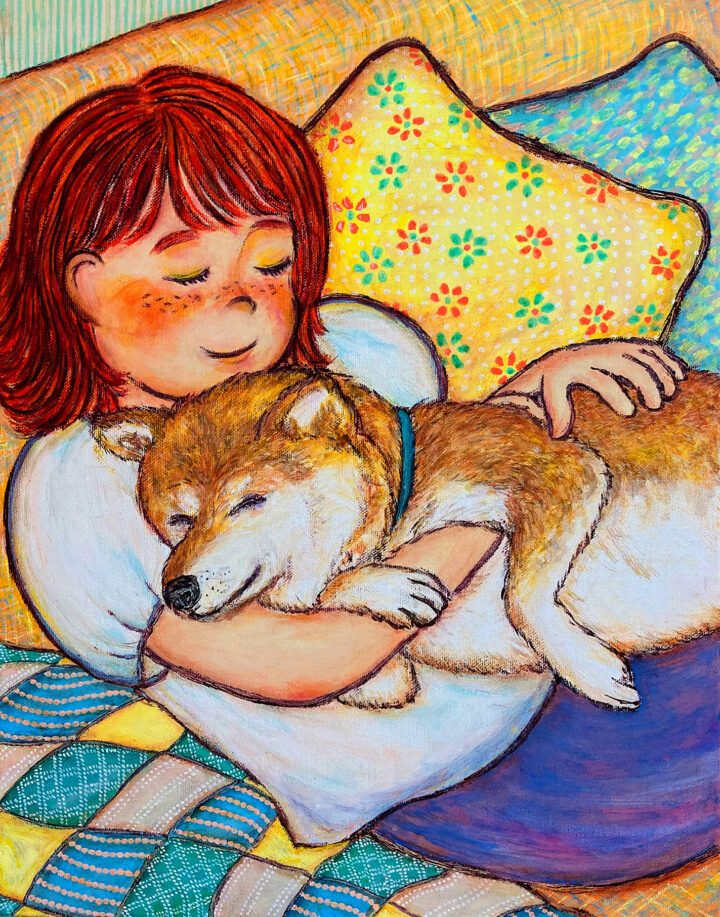 Napping with dog - 『Web イラ通』